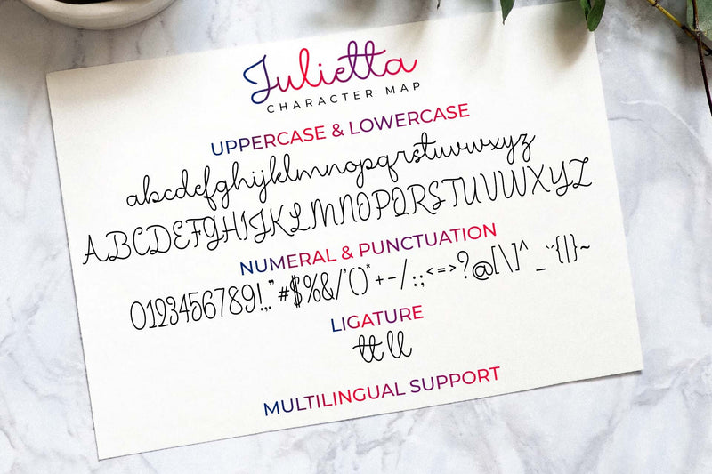 Julietta - A Monoline Script Font - So Fontsy