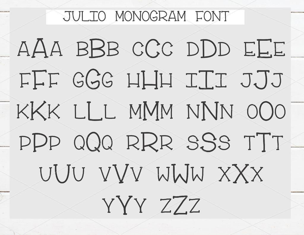 Julio Monogram Font - So Fontsy