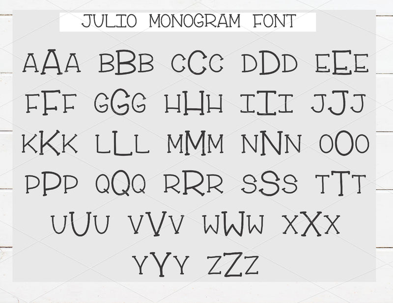 Julio Monogram Font - So Fontsy