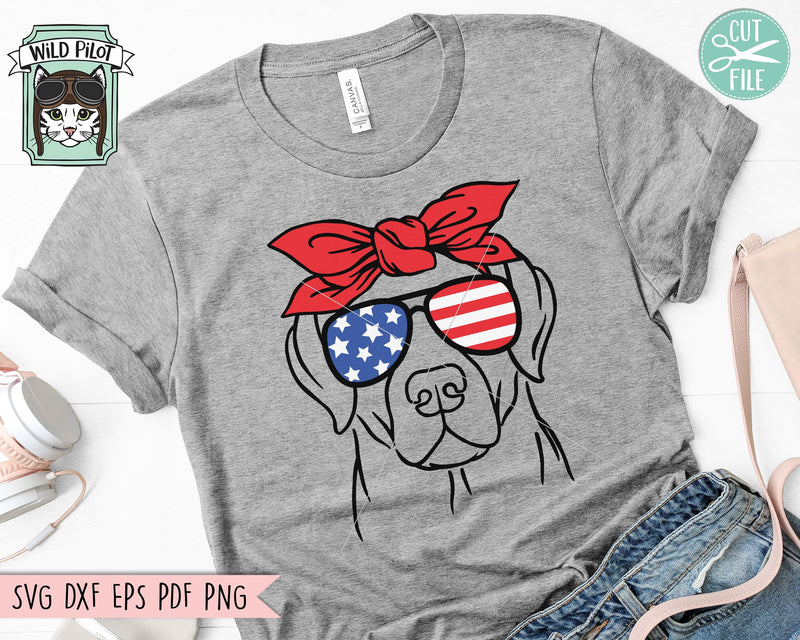 July 4th Dog SVG, Fourth of July Labrador Retriever svg file, Labrador ...