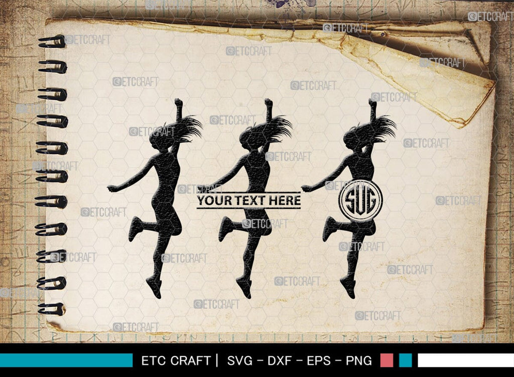 Jumping People Monogram, Jumping People Silhouette, Jumper Svg, Jump ...