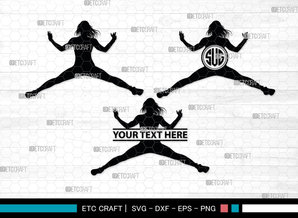 Jumping People Monogram, Jumping People Silhouette, Jumper Svg, Jump ...