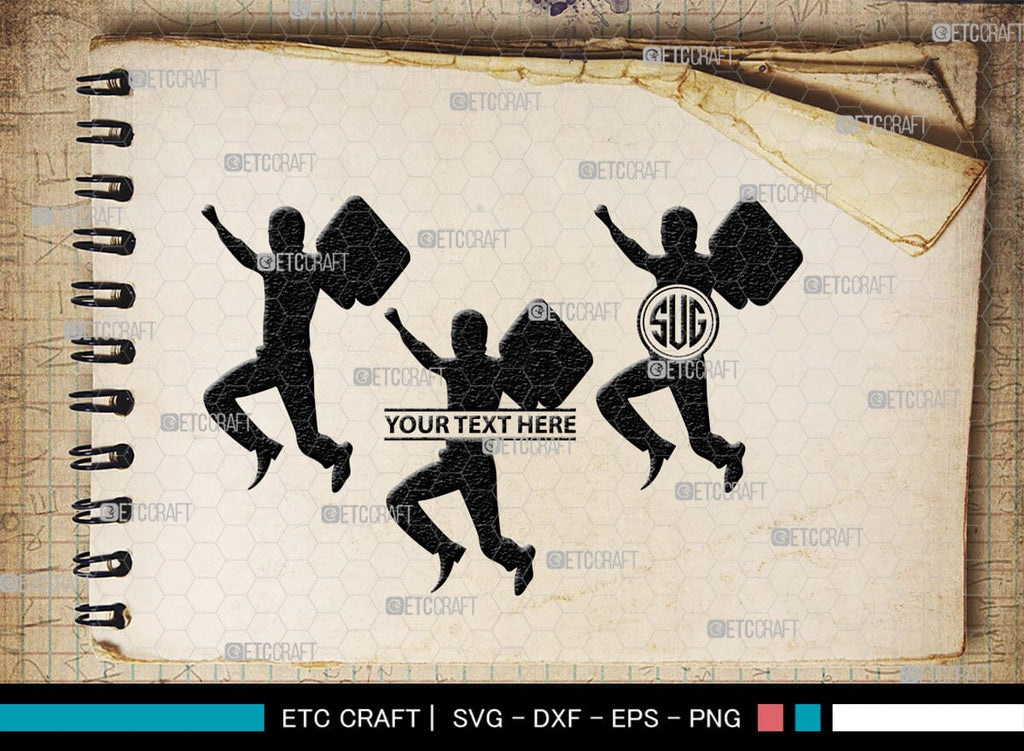 Jumping People Monogram, Jumping People Silhouette, Jumper Svg, Jump ...