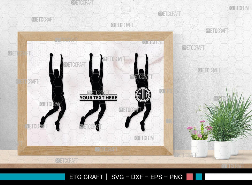 Jumping People Monogram, Jumping People Silhouette, Jumper Svg, Jump S ...