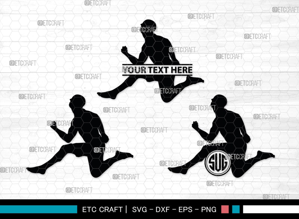 Jumping People Monogram, Jumping People Silhouette, Jumper Svg, Jump ...