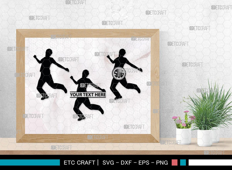 Jumping People Monogram, Jumping People Silhouette, Jumper Svg, Jump S ...
