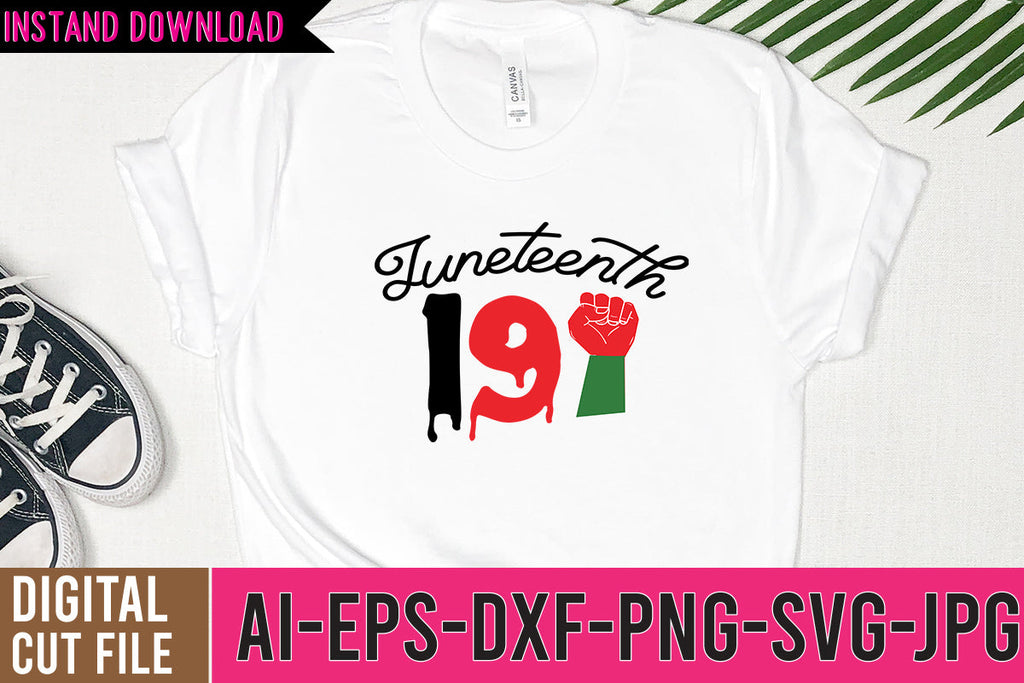 Juneteenth 19 SVG Design - So Fontsy