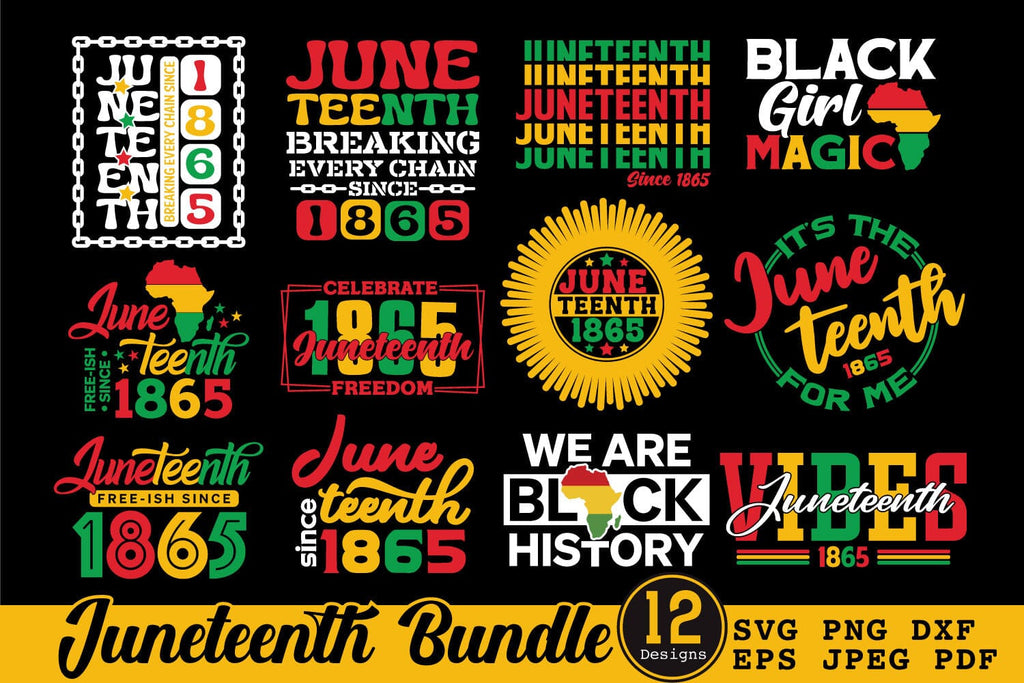 Juneteenth SVG Bundle - Black History Month SVG Bundle - So Fontsy
