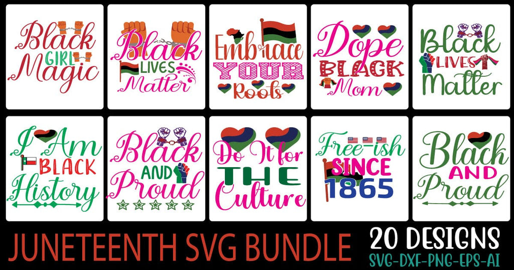 JUNETEENTH SVG BUNDLE SVG Cut File - So Fontsy