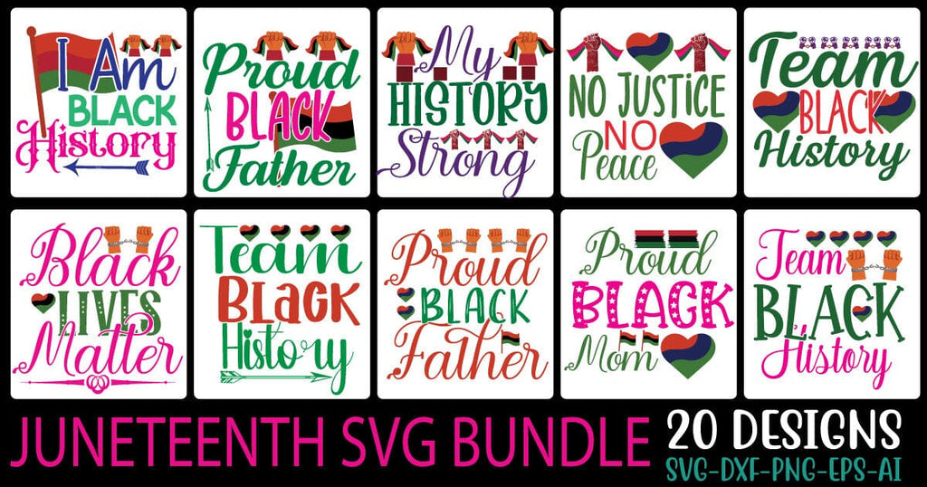 JUNETEENTH SVG BUNDLE SVG Cut File - So Fontsy