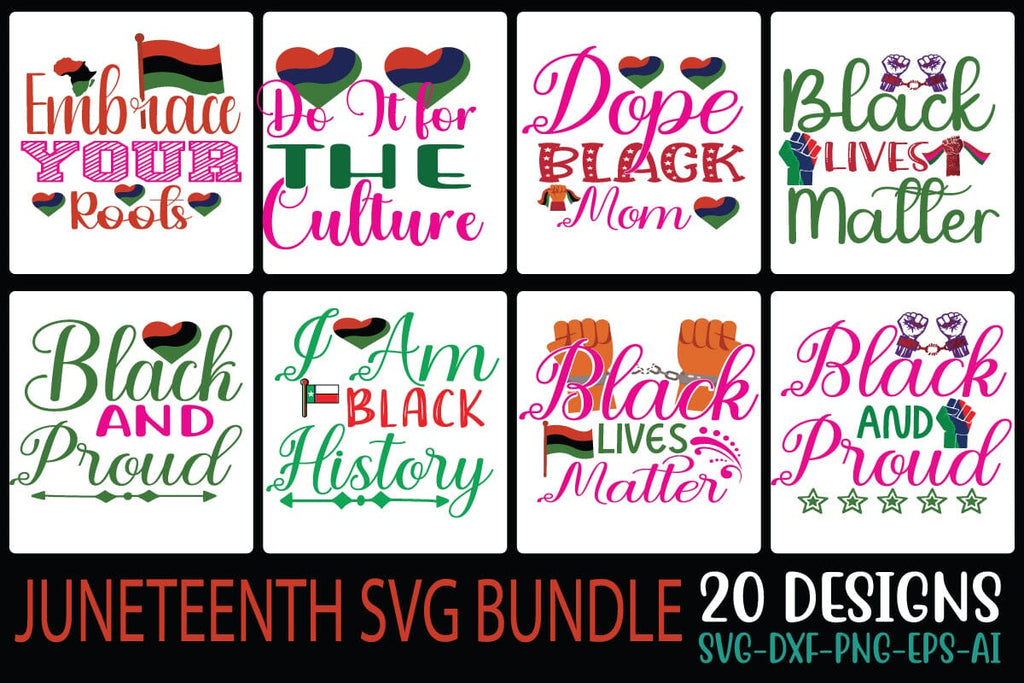JUNETEENTH SVG BUNDLE SVG Cut File - So Fontsy
