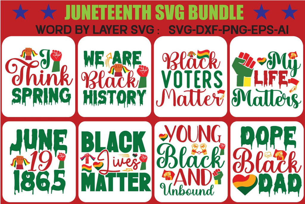 Juneteenth Svg bundle - So Fontsy