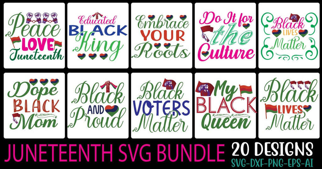 JUNETEENTH SVG BUNDLE - So Fontsy