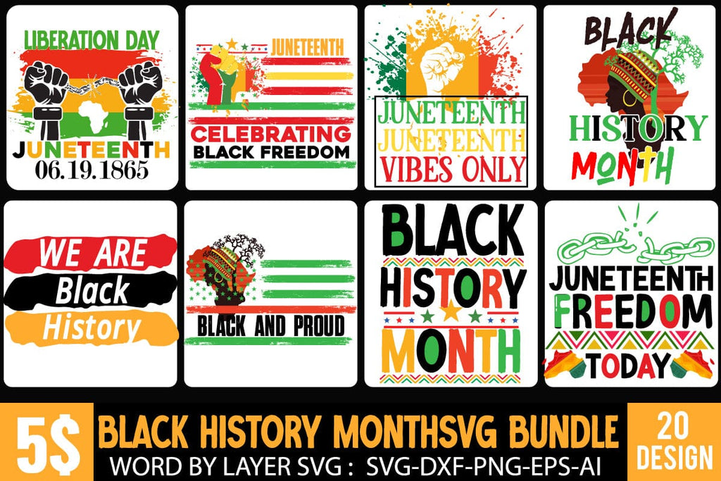 Juneteenth SVG Bundle,Juneteenth Tshirt Design ,Juneteenth Quotes SVG ...