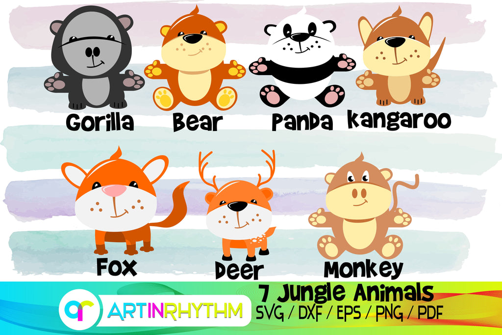 jungle animals, animals svg, jungle animals svg, animals svg bundle ...