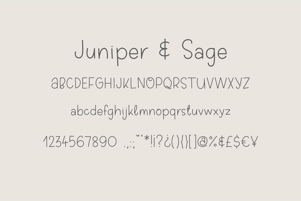 Juniper and Sage - So Fontsy