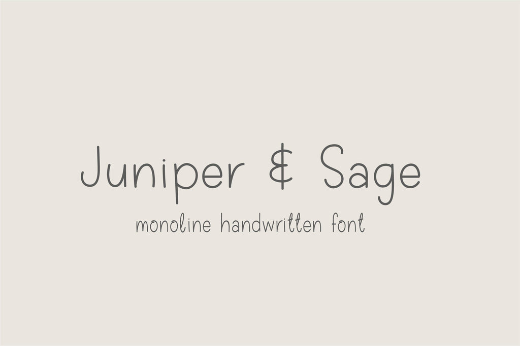 Juniper and Sage - So Fontsy