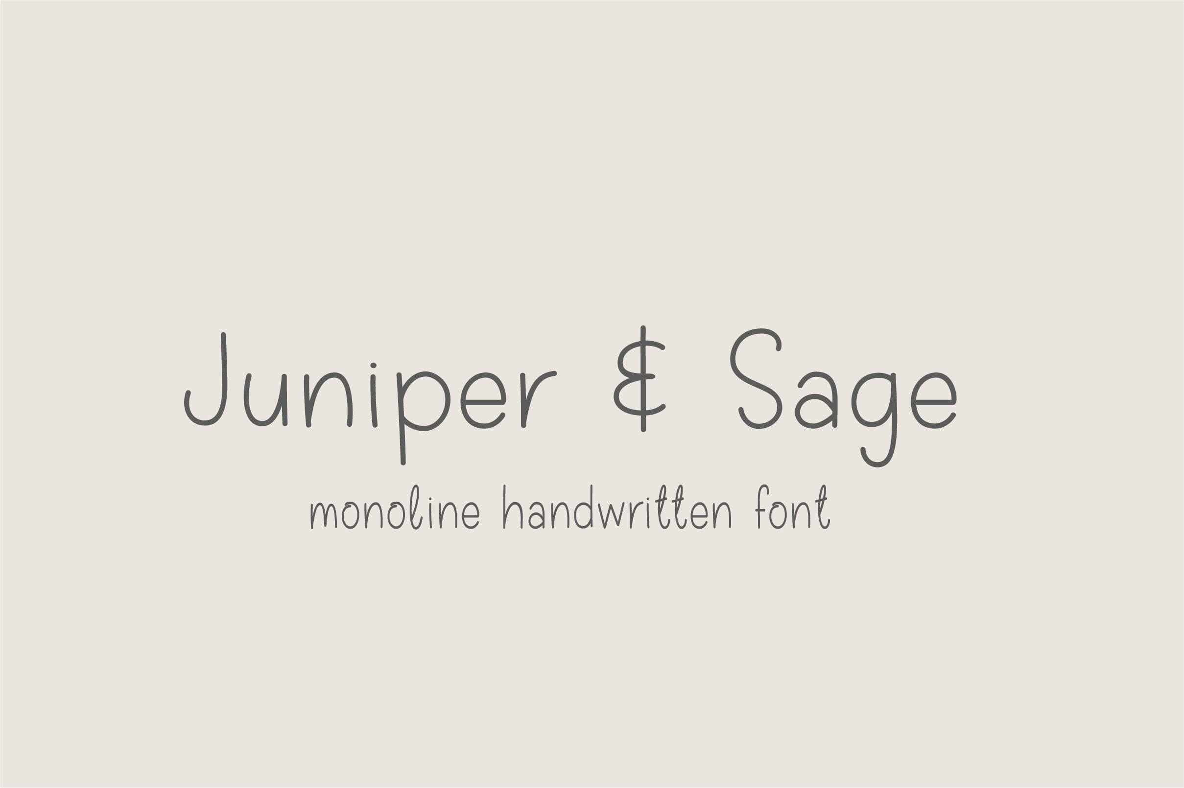 Juniper and Sage - So Fontsy