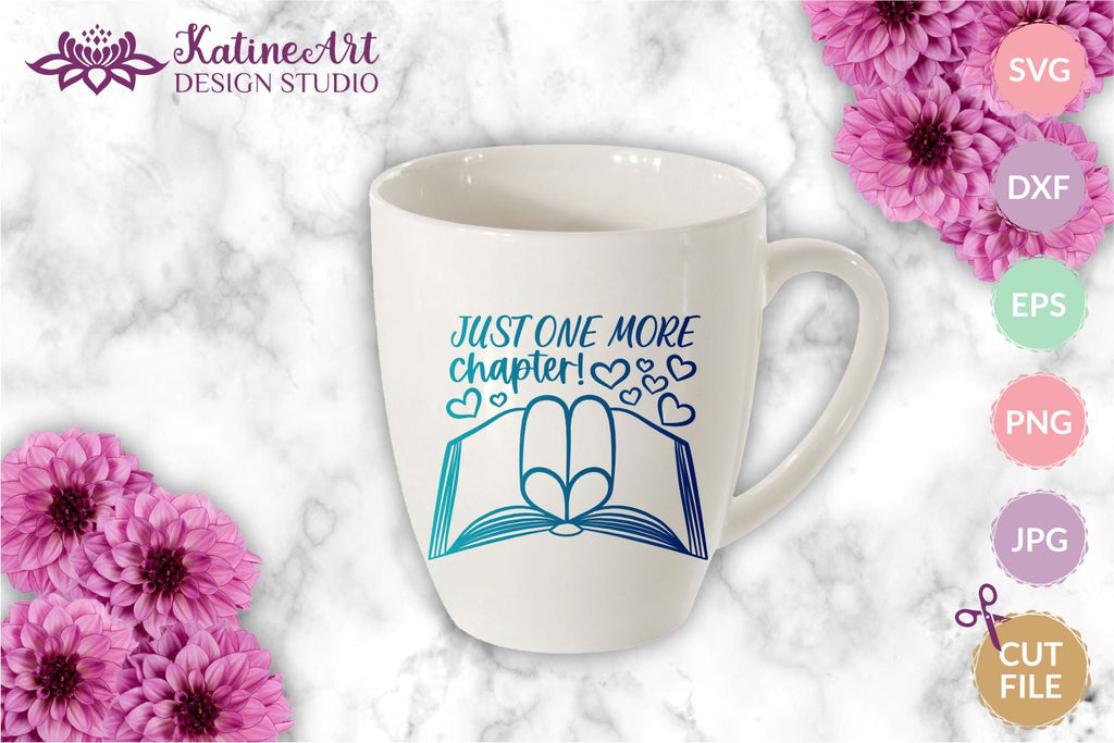 Just one more chapter Book svg for book lover reading svg. Pgg, png ...