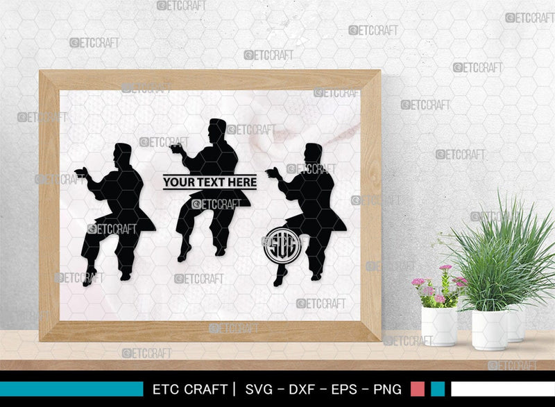 Karate Monogram, Karate Silhouette, Martial Arts Silhouette Svg, Karate ...