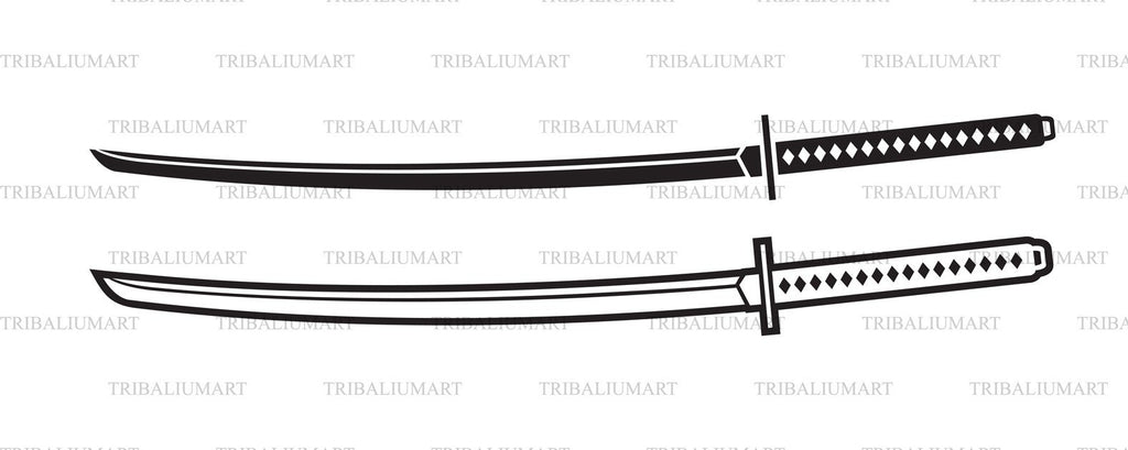 Katana - Japanese Samurai Sword. Cut files for Cricut. Clip Art ...