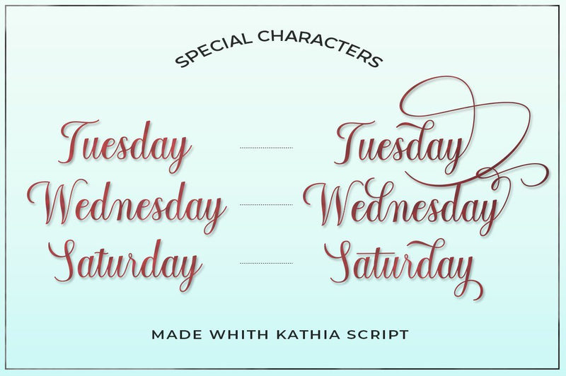 Kathia script - So Fontsy