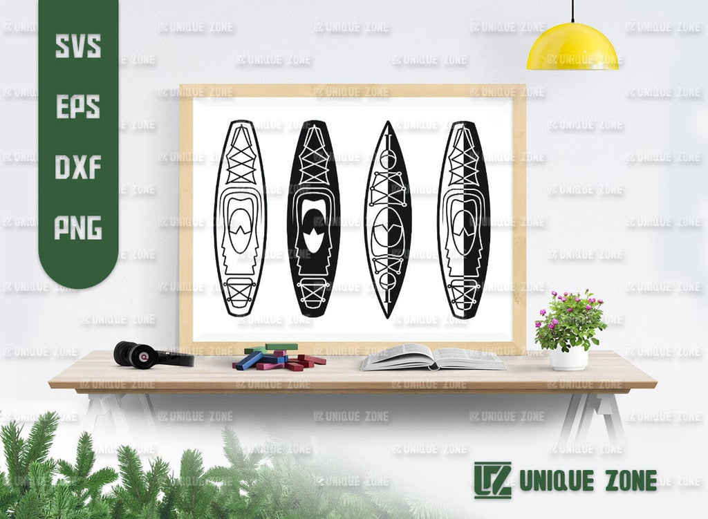Kayak SVG Bundle, Kayak Silhouette, Kayak Boat Svg, Canoe Svg, Paddle ...