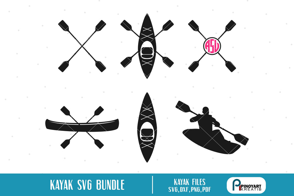 Kayak Svg Bundle - So Fontsy