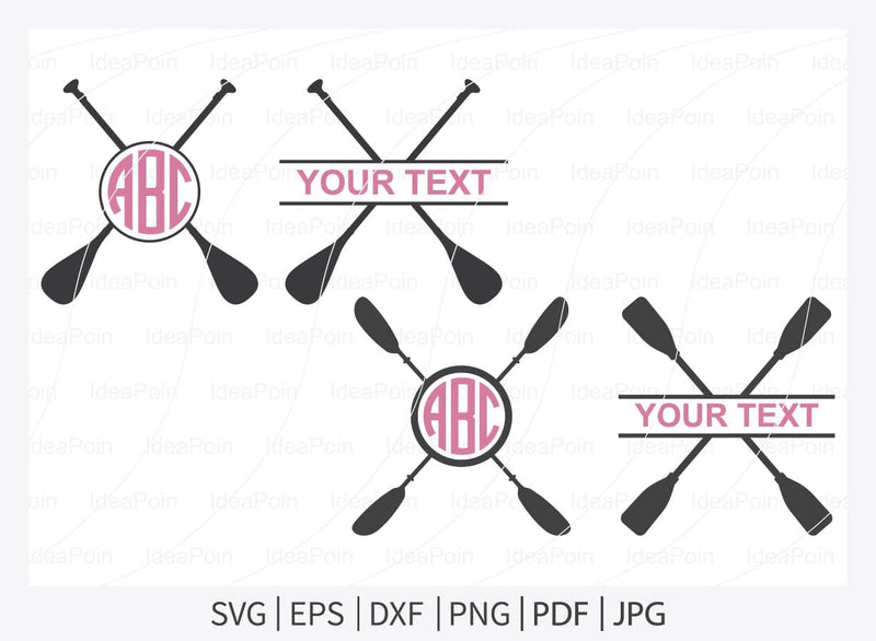 Kayak SVG, Kayak Monogram SVG, Kayak Split Monogram, Kayak Paddle SVG ...