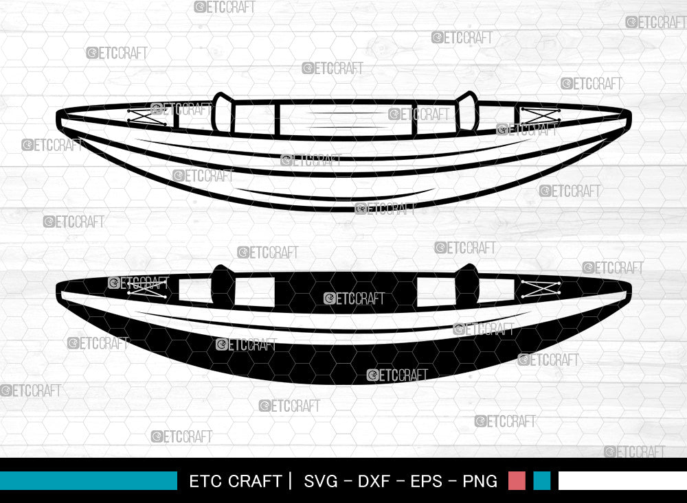 Kayak SVG, Kayaker Svg, Water Sports Svg, Kayak Paddle Svg, Kayak Boat ...