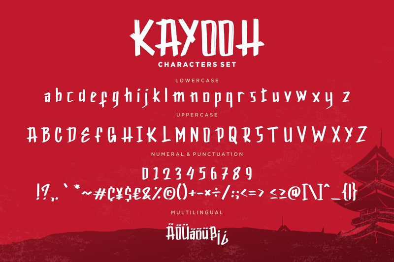 Kayooh Japanese Display Typeface - So Fontsy