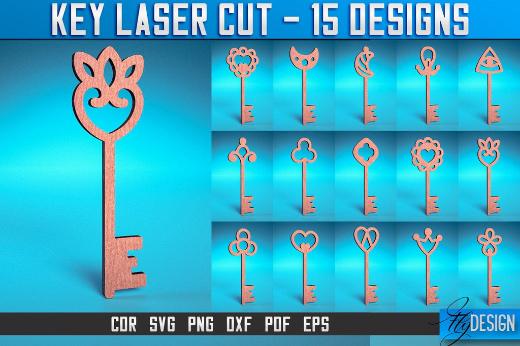Key Laser Cut SVG | Home Laser Cut SVG Design | CNC Files - So Fontsy