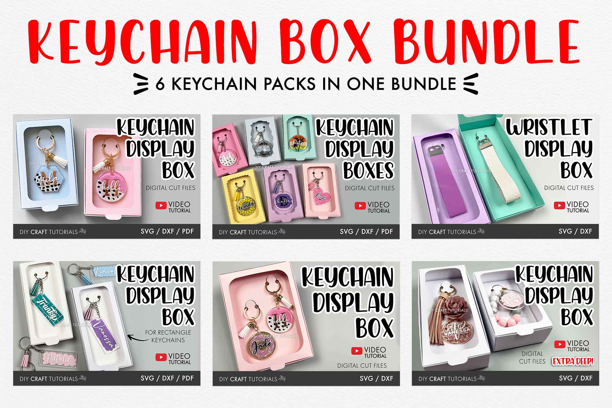 KEYCHAIN BOX SVG BUNDLE - So Fontsy