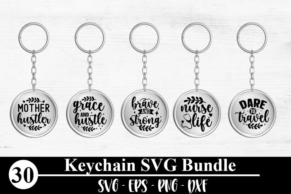 Keychain Bundle SVG, Keychain SVG Quotes - So Fontsy