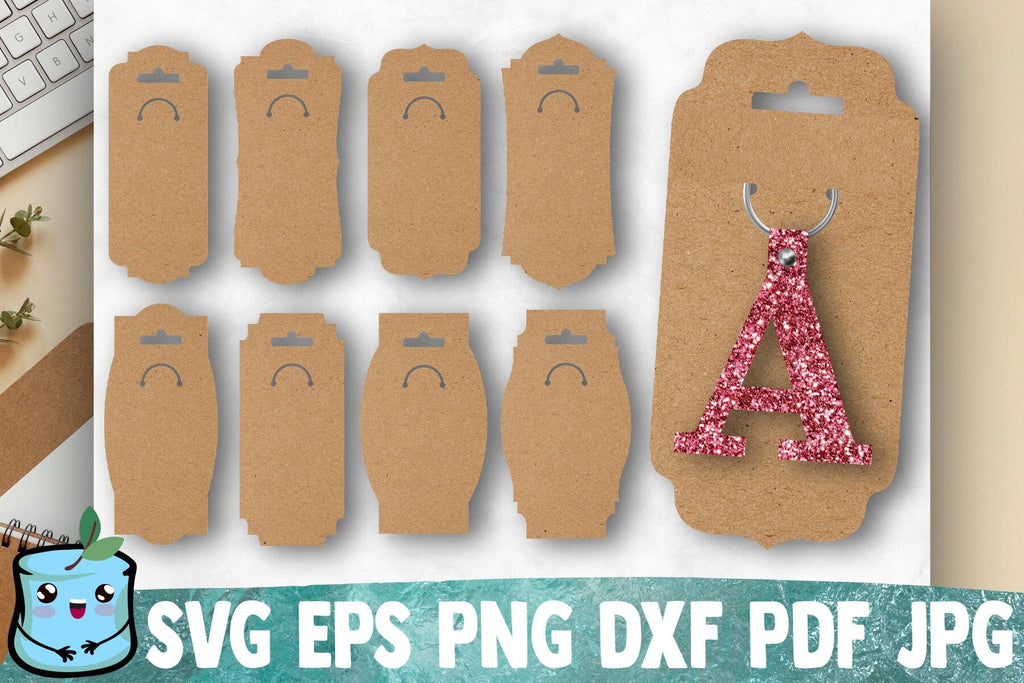 Keychain Card Holders - Key Fob Display Cards - So Fontsy