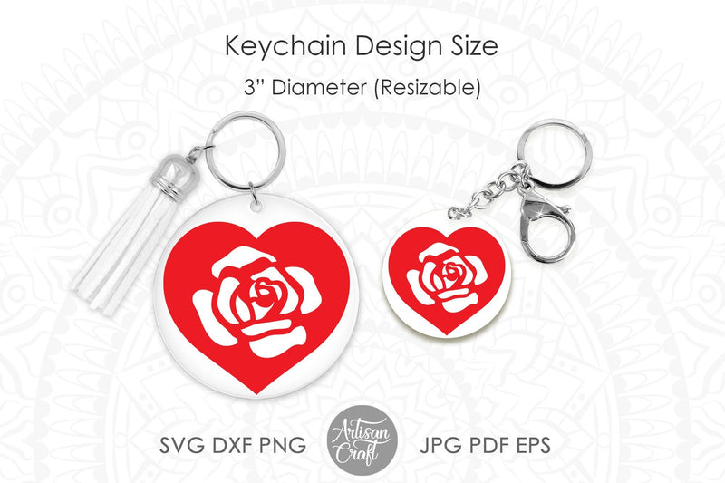 Keychain designs, Heart shapes, SVG PNG | So Fontsy