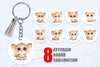 Cute Animal Farm Keychain | Keyring Sublimation - So Fontsy