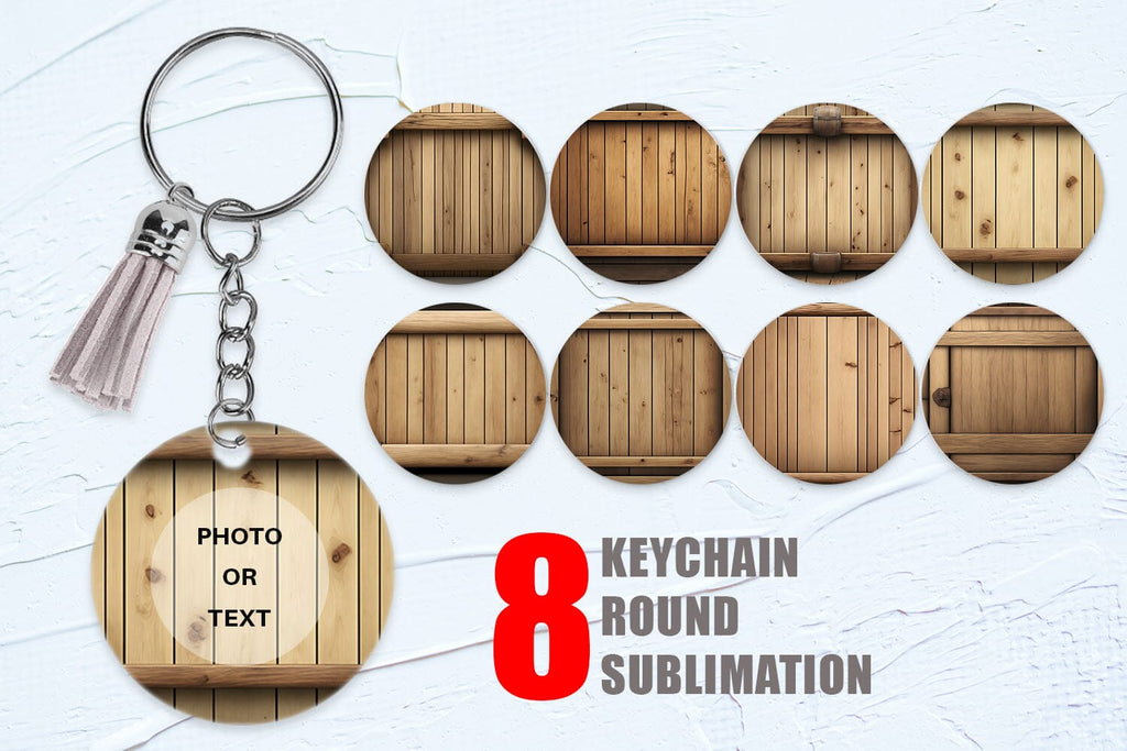 Keychain Wood Barrel Texture - So Fontsy