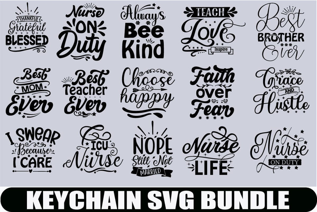 Keychain SVG Bundle - So Fontsy