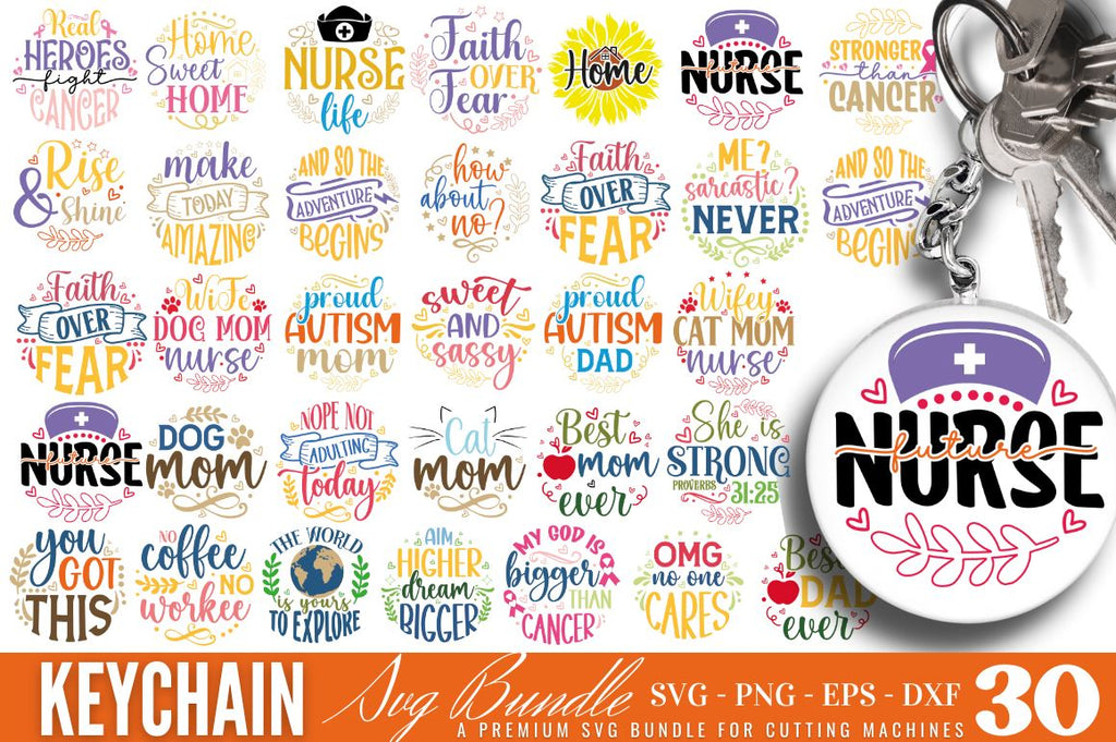 Keychain SVG Bundle - So Fontsy