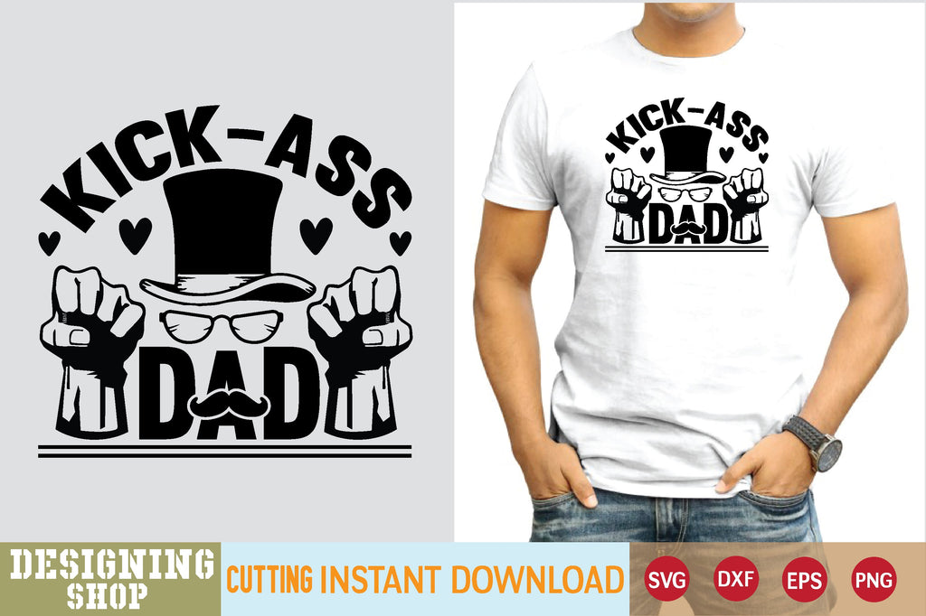 kick-ass dad svg - So Fontsy