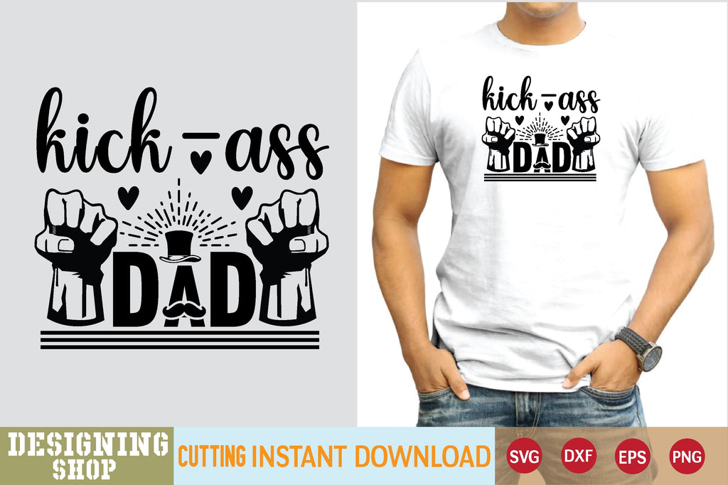kick-ass dad svg - So Fontsy