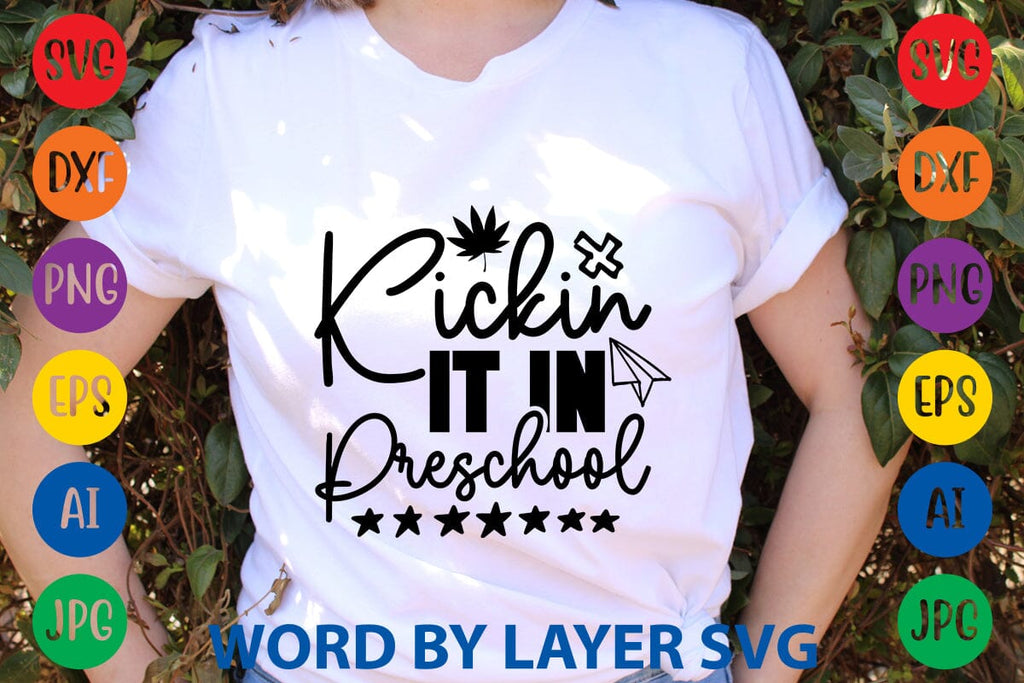 Kickin It In Preschool SVG Design - So Fontsy