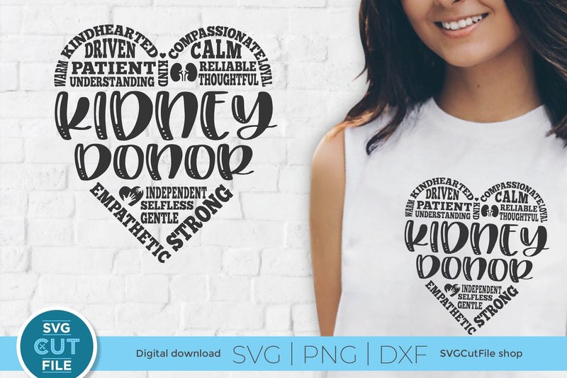 Kidney donor svg, a kidney donation svg for crafters - So Fontsy