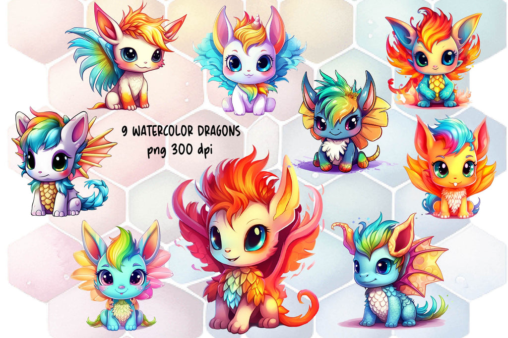 Kids Dragon Sublimation Clipart. Dragoon Png Design. - So Fontsy