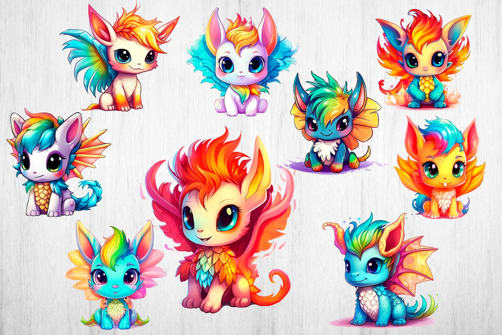 Kids Dragon Sublimation Clipart. Dragoon Png Design. - So Fontsy
