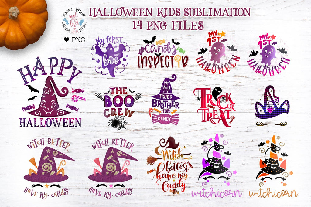 Kids Halloween Sublimation Bundle - So Fontsy