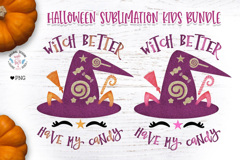 Kids Halloween Sublimation Bundle - So Fontsy