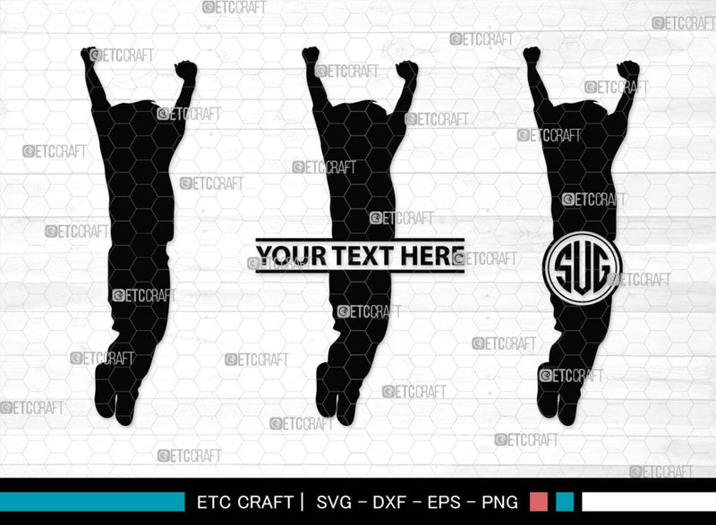 Kids Jumping Monogram, Kids Jumping Silhouette, Kids Jumping SVG ...