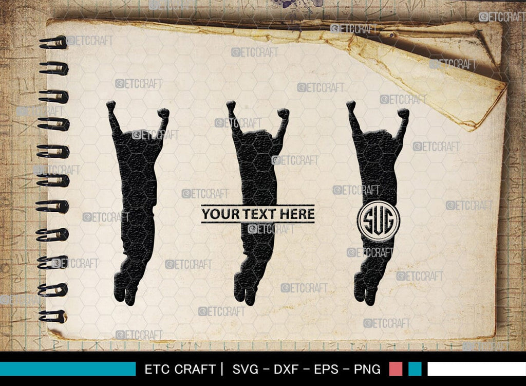 Kids Jumping Monogram, Kids Jumping Silhouette, Kids Jumping SVG ...